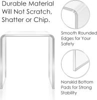 China High Transparency Acrylic Side Table U Shape Multipurpose Use Lucite Coffee Table for sale