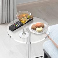 China Easy Assembly Custom Acrylic Furniture Clear Side Table Coffee Table For Small Space for sale
