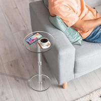 China Easy Assembly Custom Acrylic Furniture Clear Side Table Coffee Table For Small Space for sale
