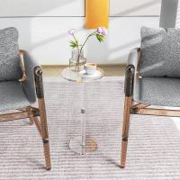 China Easy Assembly Custom Acrylic Furniture Clear Side Table Coffee Table For Small Space for sale