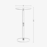 China Easy Assembly Custom Acrylic Furniture Clear Side Table Coffee Table For Small Space for sale
