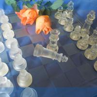 China Customized Acrylic Game Set Chess Pieces And Chess Board Elegant For Gifts for sale