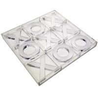 China Clear Tic Tac Toe Board 3D Acrylic XO Game Set Block Game Set For Adult And Kids for sale