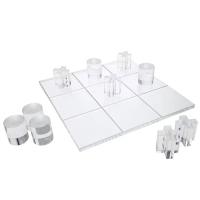 China Clear Tic Tac Toe Board 3D Acrylic XO Game Set Block Game Set For Adult And Kids for sale