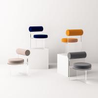 China Space Saving Custom Acrylic Furniture Acrylic Makeup Chair Lucite Dining Chairs for sale