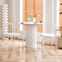 China Modern Custom Acrylic Furniture acrylic dressing table chair 43X45X73cm For Bedroom for sale