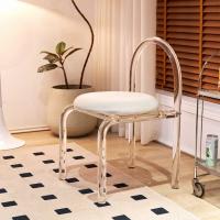 China Modern Custom Acrylic Furniture acrylic dressing table chair 43X45X73cm For Bedroom for sale
