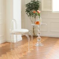 China Modern Custom Acrylic Furniture acrylic dressing table chair 43X45X73cm For Bedroom for sale