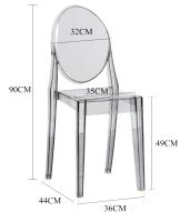 China Modern Custom Acrylic Furniture Lucite Dining Chairs For Dinning Room Wedding Event for sale