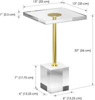 China Knock Down Design Clear Acrylic Coffee Table Lucite End Table OEM ODM for sale