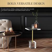 China Knock Down Design Clear Acrylic Coffee Table Lucite End Table OEM ODM for sale