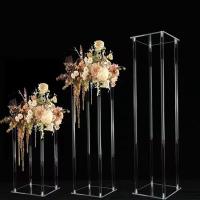 China Wholesale Square Acrylic Flower Stand for Wedding Event Centerpieces Decoration for sale