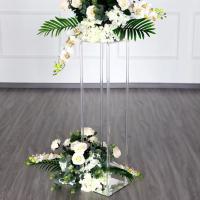 China Wholesale Square Acrylic Flower Stand for Wedding Event Centerpieces Decoration for sale