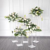 China Wholesale Square Acrylic Flower Stand for Wedding Event Centerpieces Decoration for sale