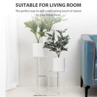 China Easy Assemble Lucite Acrylic Plant Stand , Acrylic Flower Display Stand Shelf for sale