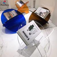 China Fashion Design X Shape Custom Acrylic Stand Assembled Acrylic Book Shelf for sale