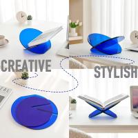 China Fashion Design X Shape Custom Acrylic Stand Assembled Acrylic Book Shelf for sale