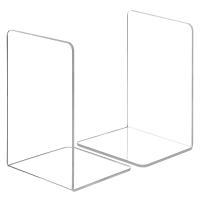 China Custom Size Acrylic Bookends Plexiglas Shelves Heavy Duty Desktop Book Organizer for sale
