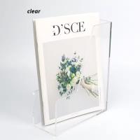 China Desktop Customized Color Acrylic Holder Acrylic Storage Organizer For Document File for sale