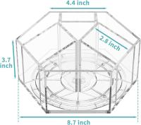 China 360 degree spinning Acrylic Rotating Organizer 7 Compartment for Pen And Pencil for sale