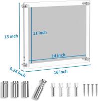 China Decoration Floating Acrylic Photo Wall Frames 13'' X 16'' With Metal Standoffs for sale