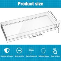 China Sleek Design Acrylic Vanity Organizer Trays , Multipurpose Clear Acrylic Bathtub Tray for sale