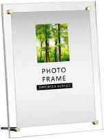 China 8.5'' X 11'' Modern Acrylic Photo Frame Free Standing Assembled With Metal Pegs for sale