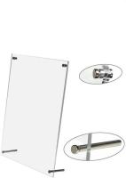 China 8.5'' X 11'' Modern Acrylic Photo Frame Free Standing Assembled With Metal Pegs for sale