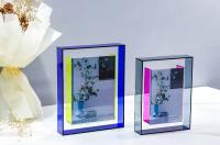 China 5''X 7'' Acrylic Photo Frame Square Acrylic Shadow Box Frame Wall Mounted Double Side for sale
