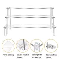 China Assembled Design 3 Layers Acrylic Stand Riser Cosmetics Display Shelf For Action Figures for sale