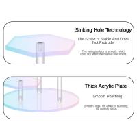 China 13cm Dia X 9cm Hexagon Acrylic Display Shelf For Action Figures Dolls Jewelry Storage for sale