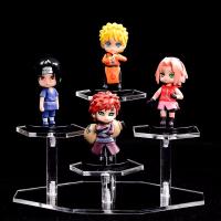 China 13cm Dia X 9cm Hexagon Acrylic Display Shelf For Action Figures Dolls Jewelry Storage for sale