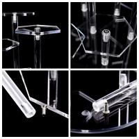 China 13cm Dia X 9cm Hexagon Acrylic Display Shelf For Action Figures Dolls Jewelry Storage for sale