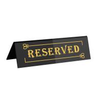 China Elegant Reseserved Table Acrylic Sign Board Stand For Weddings Offices Restaurants for sale