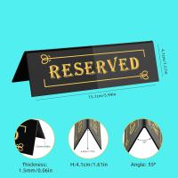 China Elegant Reseserved Table Acrylic Sign Board Stand For Weddings Offices Restaurants for sale