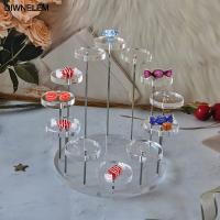 China Round Shape Acrylic Cake Display Rack PMMA Cake Display Stand For Pastry Shop for sale
