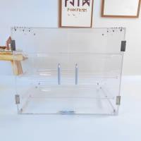 China Versatile Acrylic Display Shelf Acrylic Cake Display Box With Tray 54 X 44 X 42cm for sale