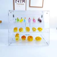 China Versatile Acrylic Display Shelf Acrylic Cake Display Box With Tray 54 X 44 X 42cm for sale