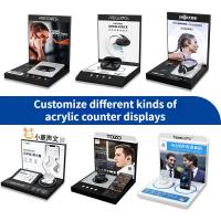 China OEM Cast Acrylic Display Rack , Acrylic Counter Display Stand With Graphics for sale