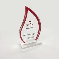 China High End Blank Acrylic Award Number Block Plaque Trophy Plexiglas Number Block for Business Recognition for sale