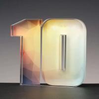 China Clear Plexiglass Number Acrylic Award Block Custom Printing For Company Events for sale