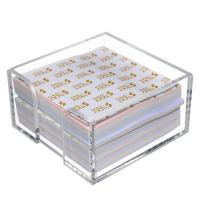 China Custom Color Office Use Note Pad Acrylic Box Plexiglass Pad Holder For Restaurant for sale