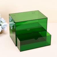 China Rainbow Color Acrylic Box With Drawers Plexiglass Jewelry Box For Home Collection for sale