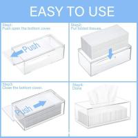 China Wholesale Desktop Transparent Creative Acrylic Tissue Box For Restaurants And Hotels for sale