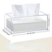 China Wholesale Desktop Transparent Creative Acrylic Tissue Box For Restaurants And Hotels for sale