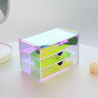 China Multi Functional Acrylic Makeup Storage Box Lucite Tissue Box With Drawer And Lid for sale