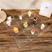 China 30x30x10cm Clear Acrylic Collection Box With Compartments For Figure Dolls Nail Polish for sale
