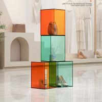 China Morden Colorful Acrylic Display Box Custom Design For Window Brand Show for sale