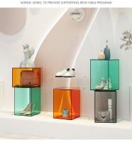 China Morden Colorful Acrylic Display Box Custom Design For Window Brand Show for sale