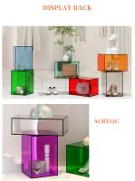 China Morden Colorful Acrylic Display Box Custom Design For Window Brand Show for sale